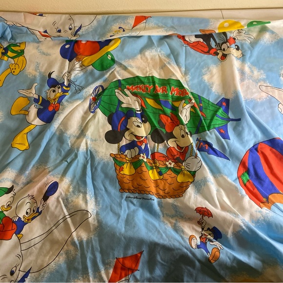 Disney | Bedding | Vtg Disney Mickey Mouse Friends In Blimp Pilot And ...